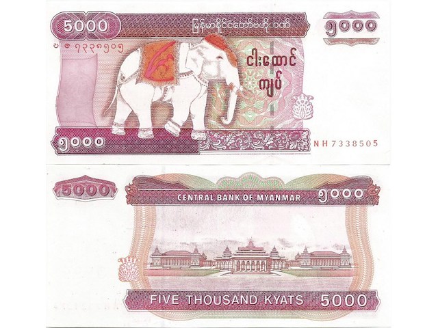 Mjanmar MYANMAR 5000 Kyats 2009 UNC P-81