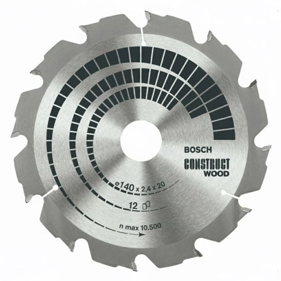 Bosch Construct Wood list kružne testere 140x2,4x20 mm 12z max 10.500 o/min (2608641198)