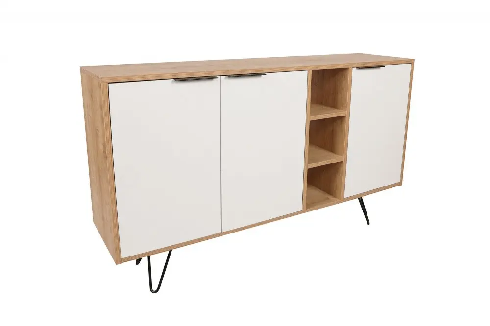 Hanah Home Clara Console Komoda, Braon-Bela