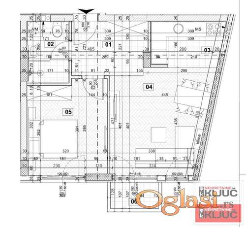 DETELINARA, 45m2, Dvosoban sa pdv