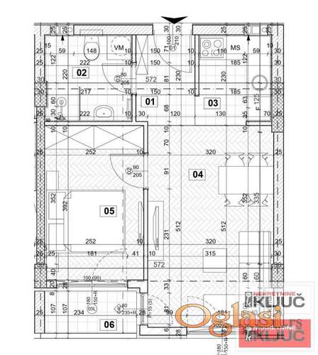 DETELINARA, 40m2, Dvosoban sa pdv