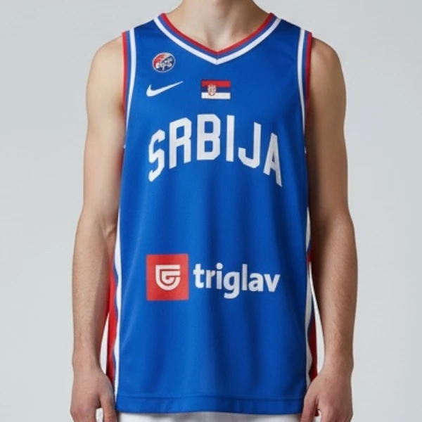 KOŠARKAŠKI DRES SRBIJA EUROBASKET 2025 PLAVI TROBOJKA