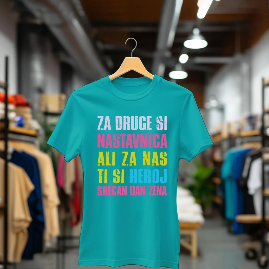 Camiseta Majica sa štampanim printom Cam 109, Ženska, Tirkizna