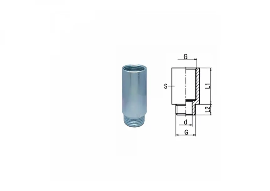 Vodovodni produžetak 1/2''x25 mm