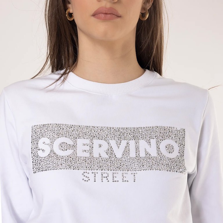 SCERVINO STREET Ženski duks sa cirkonima beli