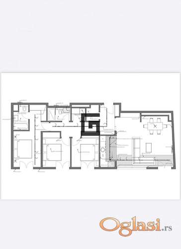 Lux penthouse Airport garden, 134m2, panoramski pogled ID#1865