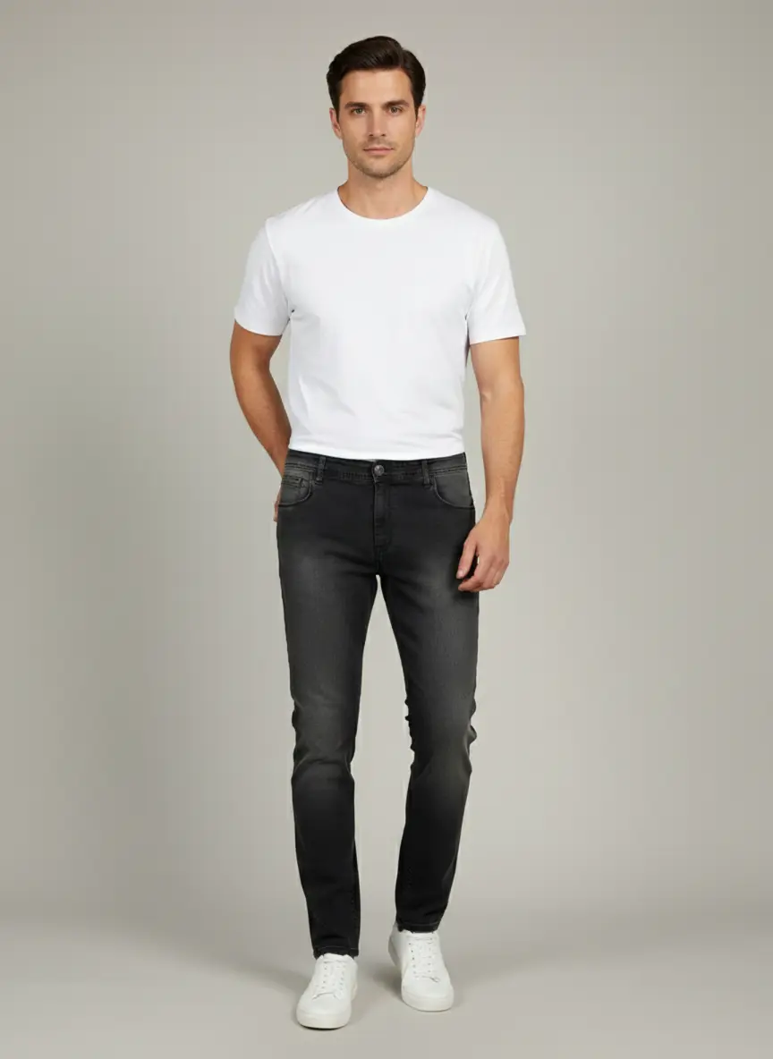 Elit Muške farmerke Slim fit, Crne