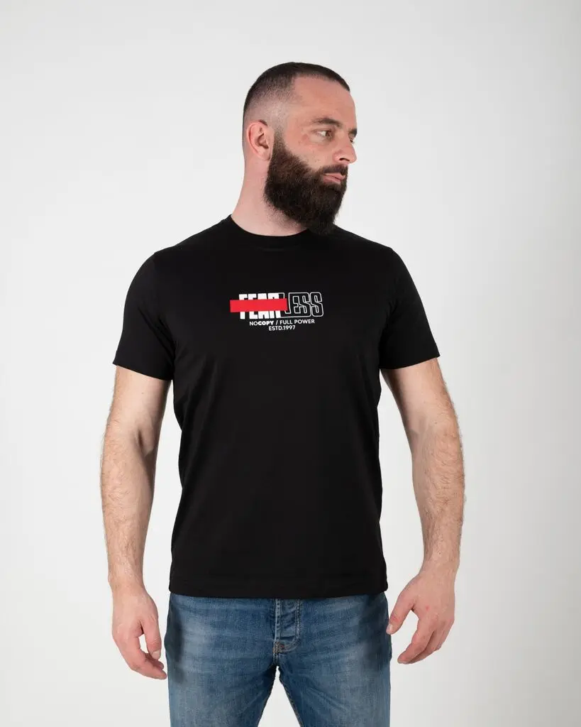 No Copy Muška majica Okruglina 03, Crna