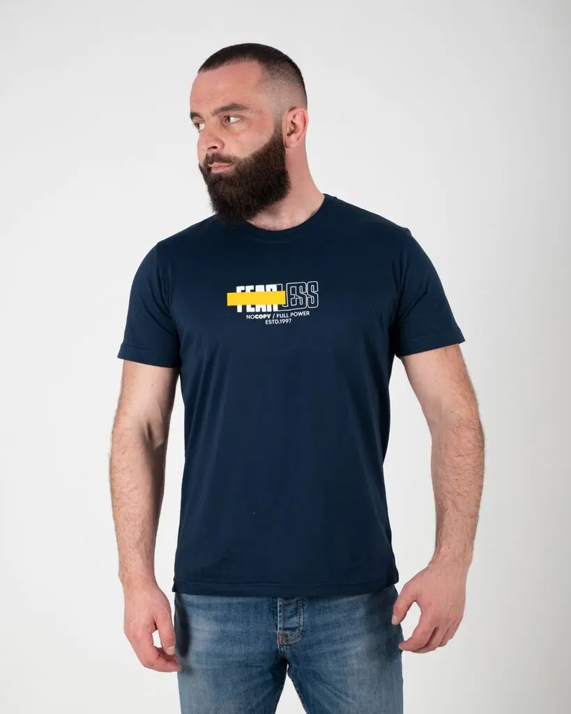 No Copy Muška majica Okruglina 03, Teget