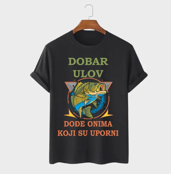 MAFIMI Majica Dobar Ulov, Crna