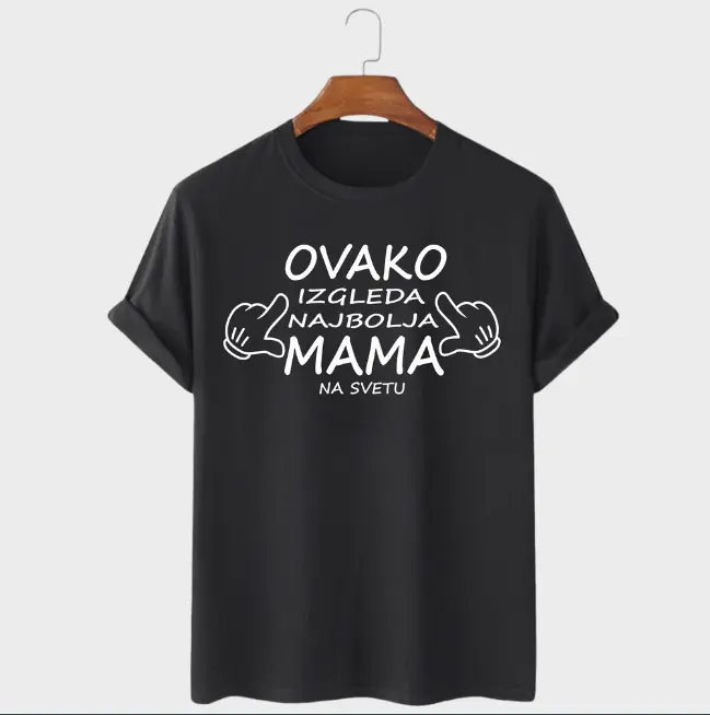 MAFIMI Ženska majica Ovako izgleda najbolja mama, Crna