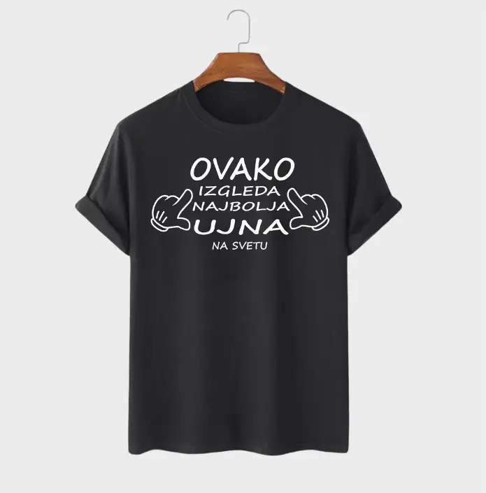 MAFIMI Ženska majica Ovako izgleda najbolja ujna, Crna