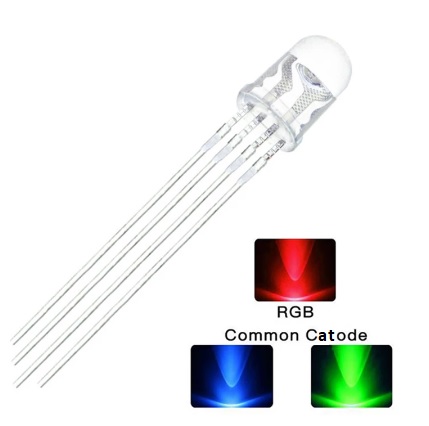 LED 5MM-CLEAR RGB-CC D083