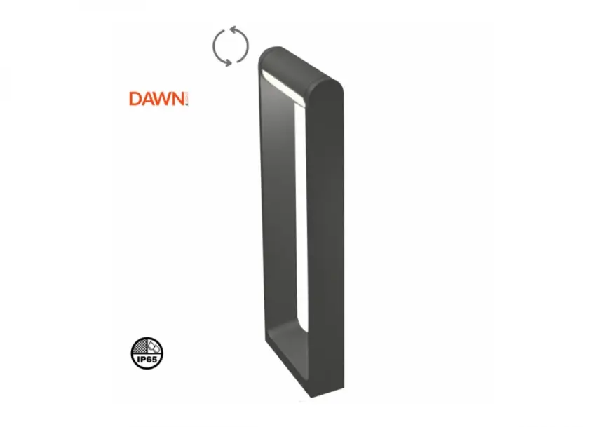 DAWN LED SVETILJKA 0230-600 STUBNA 12W 3000K IP65 SIVA