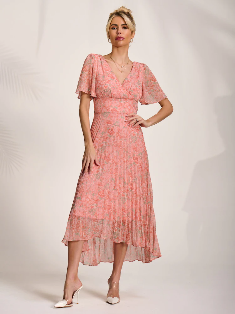 Jolie Moi Cvetni uzorak Nabrana duga haljina