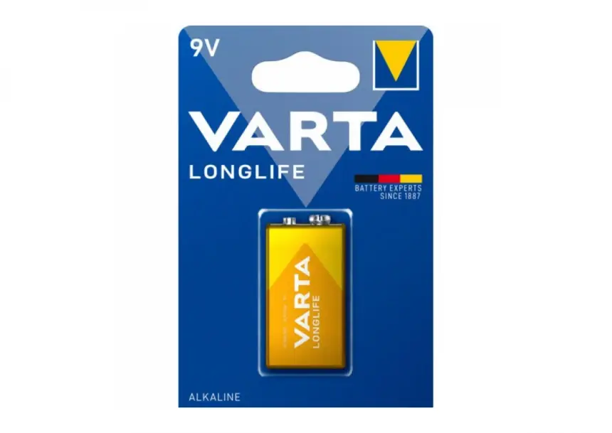 Baterija 9V VARTA LongLife 9V 6LR61 MN1604 Alkalna baterija Pakovanje 1kom