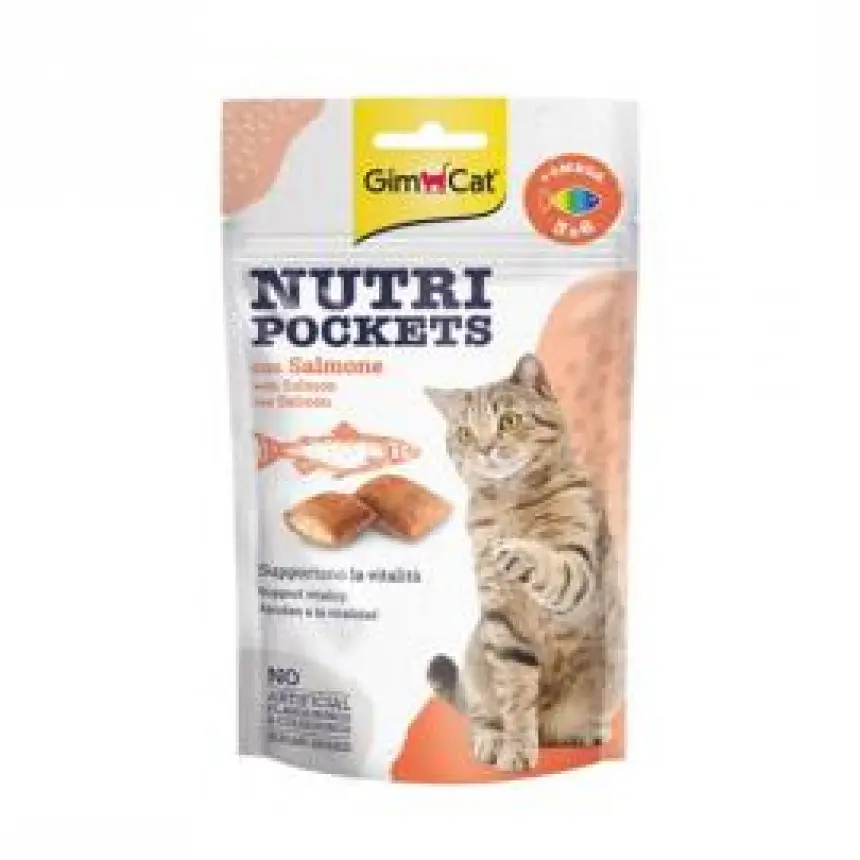 GIMCAT NUTRI POCKETS LOSOS I OMEGA POSLASTICE ZA MACKE 60 g