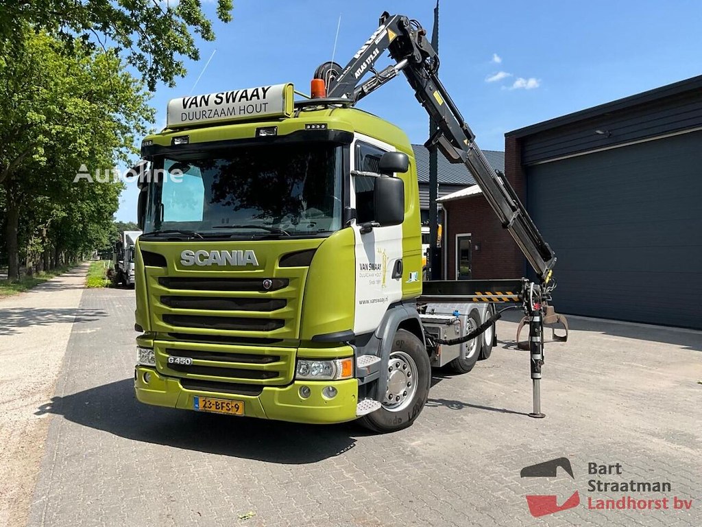 Scania G450 6x2 Euro 6 Trekker met ATLAS 172.3E-A4 Radiografische kraan tegljač
