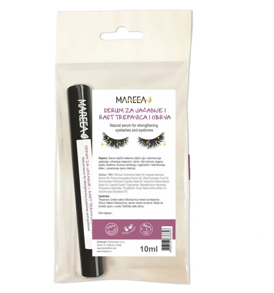 Mareea Serum za jačanje i rast trepavica i obrva, 10 ml