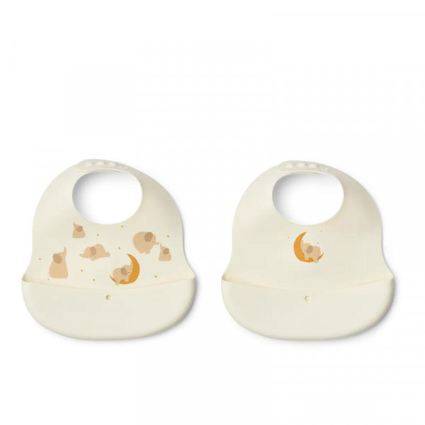 Liewood silik portikla 2pcs Ember,Elephant/Creme