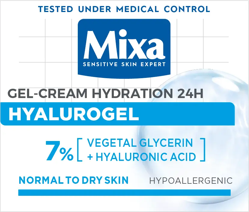 MIXA Ženska krema za intenzivnu hidrataciju Hyalurogel Light 50 ml