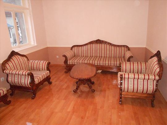 Stilska garnitura, puno drvo, novo