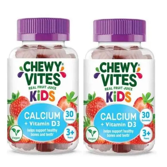 Chewy Vites Kalcijum i vitamin D3 za decu, 30 gumenih bombona, 1+1