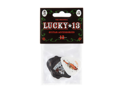 Jim Dunlop L13BP100 LUCKY 13PICK .60MM ASSORTMENT 1 - 6 PACK