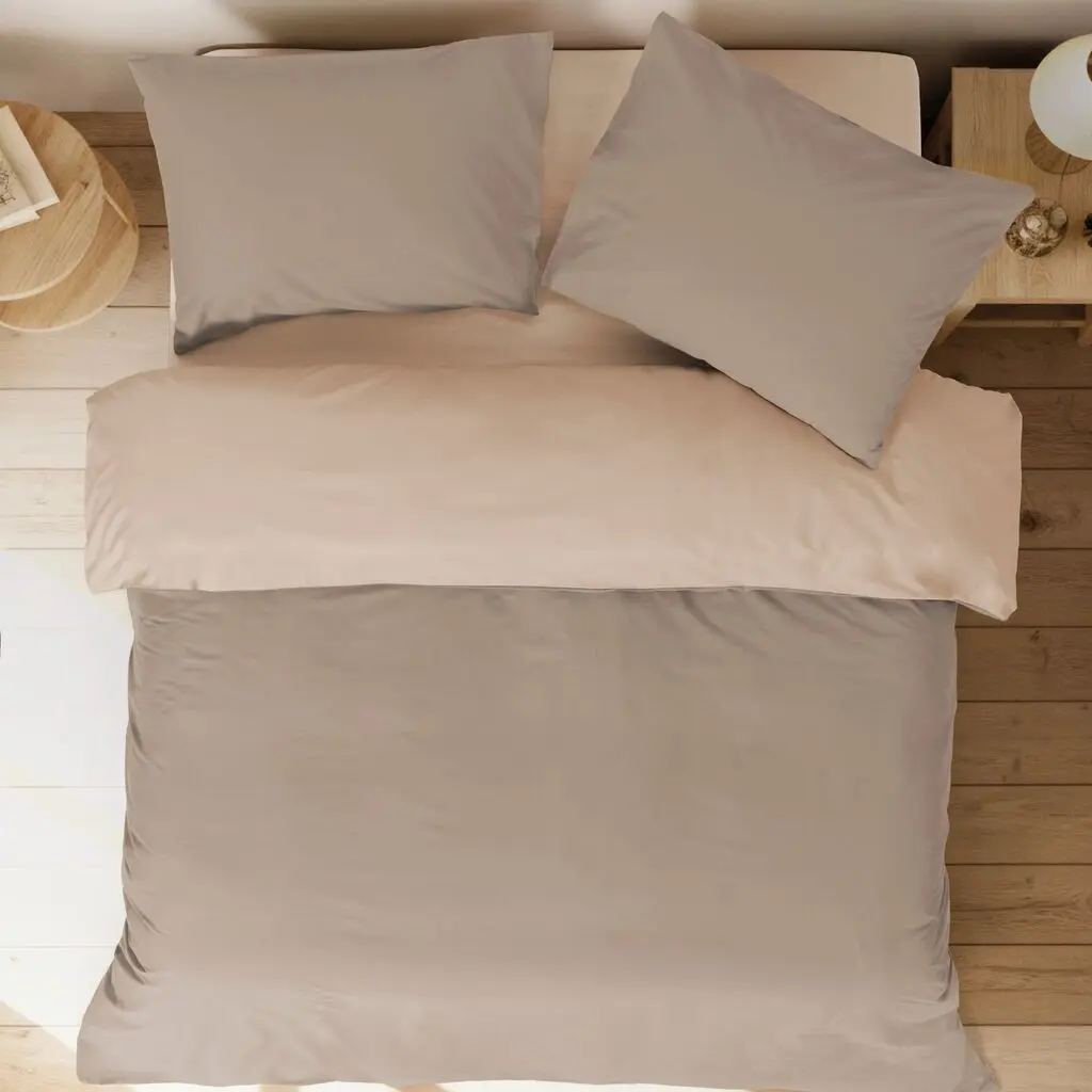 Set jorganska navlaka i jastučnica, 140x200 cm, Krem-braon