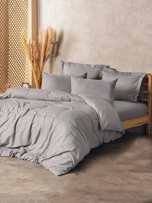 L'essentiel Maison Komplet posteljine Plaid, 160x220cm, Siva