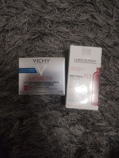 Vichy liftactiv i La roche Retinol serum