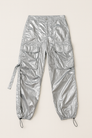 Zara cargo pantalone - metalik