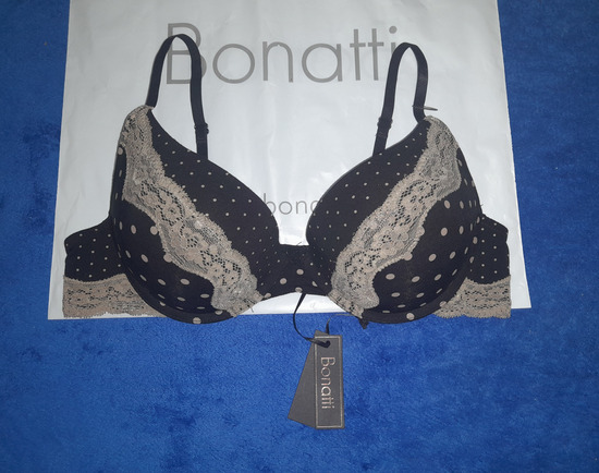 Bonatti crno braon cipka push up 85B NOVO!%