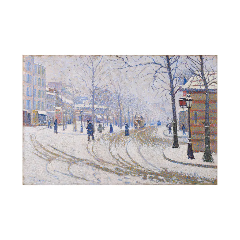 Canvas Slika na platnu Snow, Boulevard de Clichy, Paris, Paul Signac, 90x60cm