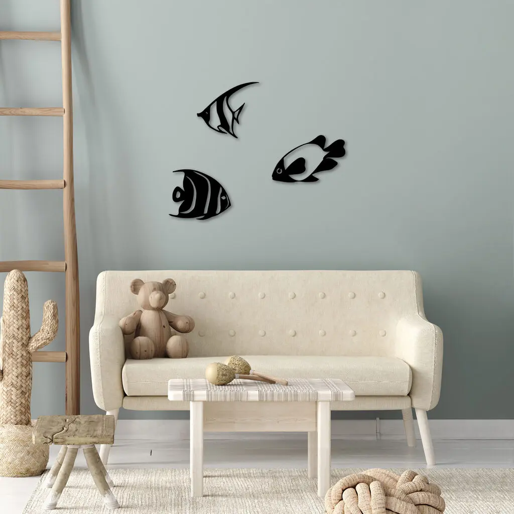 Wallity Zidna dekoracija Fishes-300, Crna