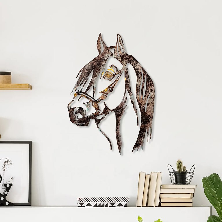 Wallity Zidna dekoracija Horse-2, 38x53 cm, Braon