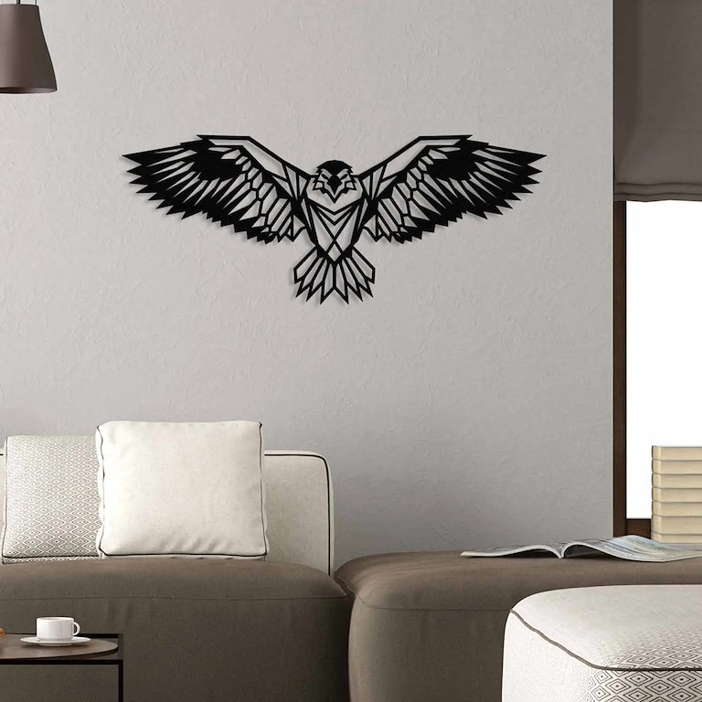 Wallity Zidna dekoracija Eagle3, 100x44 cm, 1.2mm, Crna