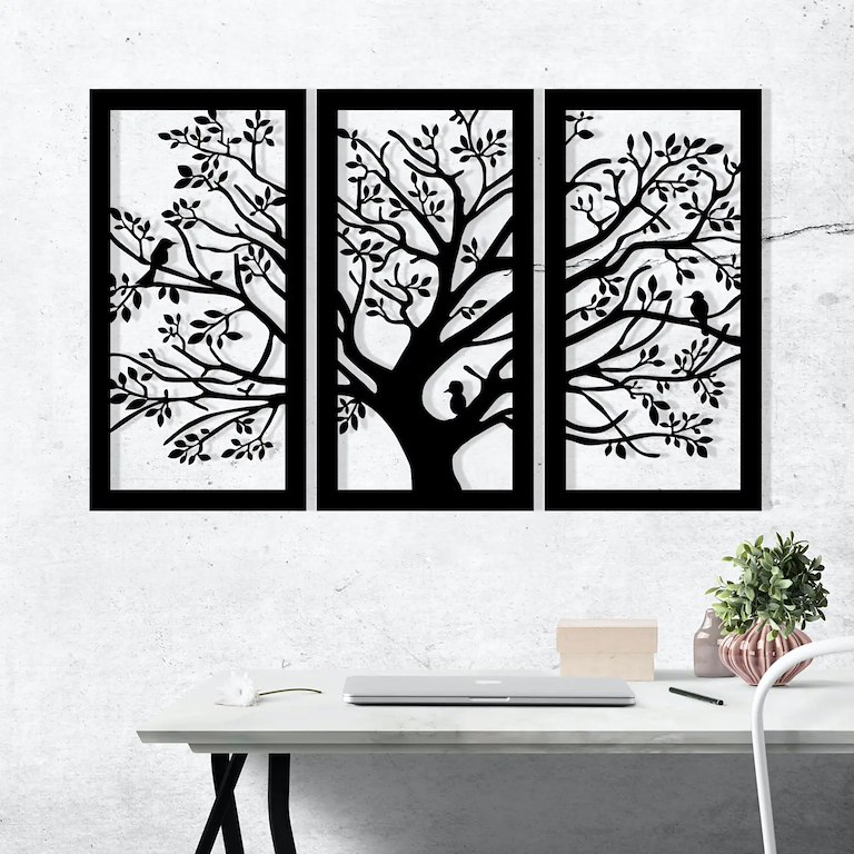 Wallity Zidna dekoracija Arbol-M124, 103x65 cm, 1.2 mm, Crna