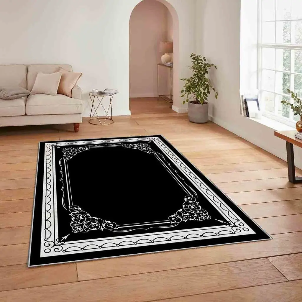 Conceptum Hypnose Tepih HM-CRP25-20, Pravougaoni, 160 x 230 cm, Crno-beli