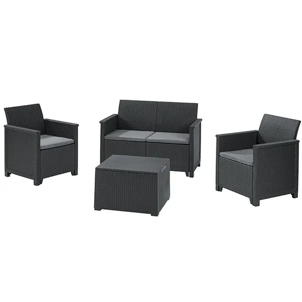 KETER Elodie 2 seater Baštenski set, Box sto, Grafit