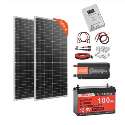 Solarni Sistem Paneli 2x200W Inverter Snage 1000W