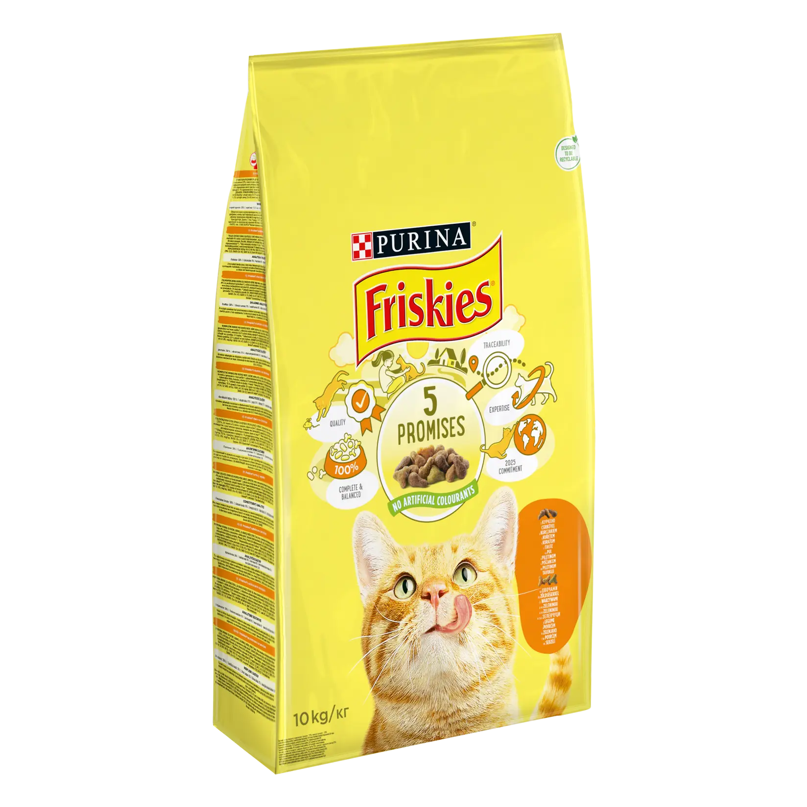 FRISKIES PURINA Suva hrana za mačke, Piletina i povrće, 10 kg
