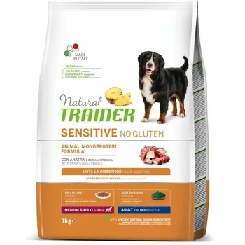 Trainer Natural Sensitive No Gluten Hrana Za Pse, Pačetina, Za Odrasle Pse Srednjih I Velikih Rasa, 3kg