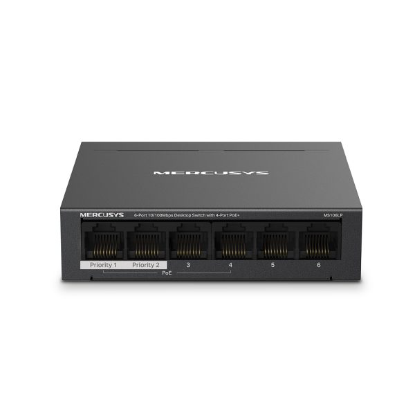 MERCUSYS MS106LP(UN) 6-Port 10/100Mbps Desktop Switch with 4-Port PoE+