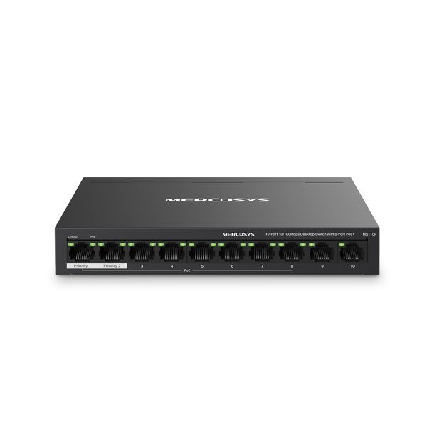 MERCUSYS MS110P(UN) 0-Port 10/100Mbps Desktop Switch with 8-Port PoE+