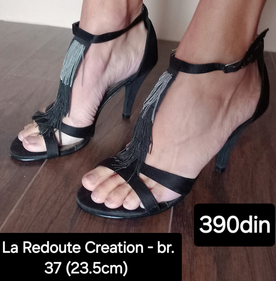 La redoute creation sandale štikle crne br. 37