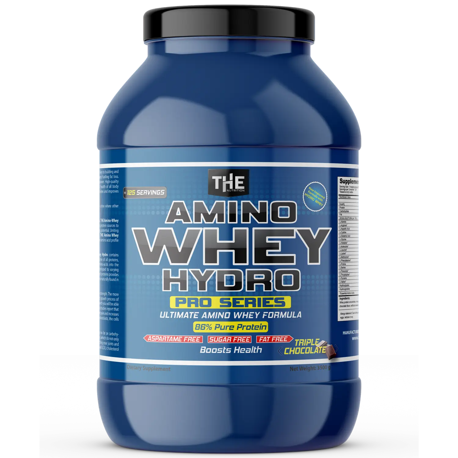 THE Nutrition Amino Whey Hydro Protein, Ukus Trostruka čokolada, 3500g