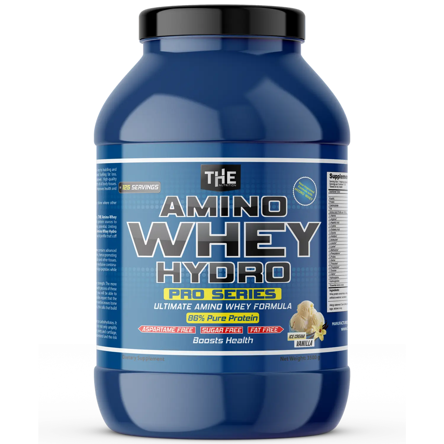 THE Nutrition Amino Whey Hydro Protein, Ukus Vanila sladoled, 3500g