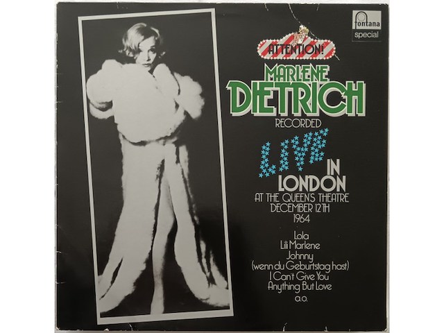 MARLENE  DIETRICH - LIVE  IN  LONDON