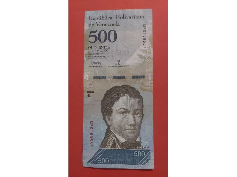 500 bolivares 2017 god Venecuela Vf